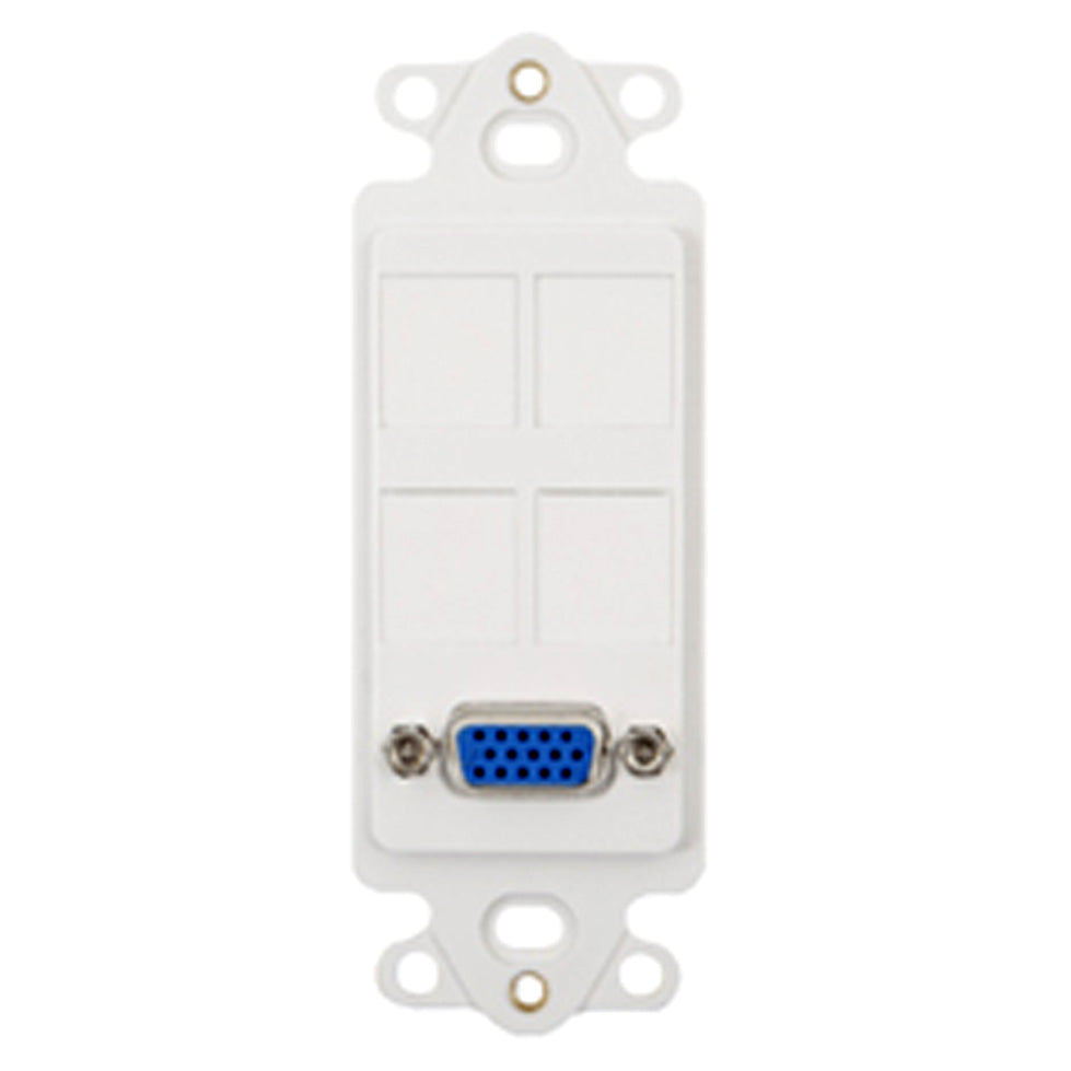INSERT- DECOREX- 4 PORT- RGB/VGA- WHITE