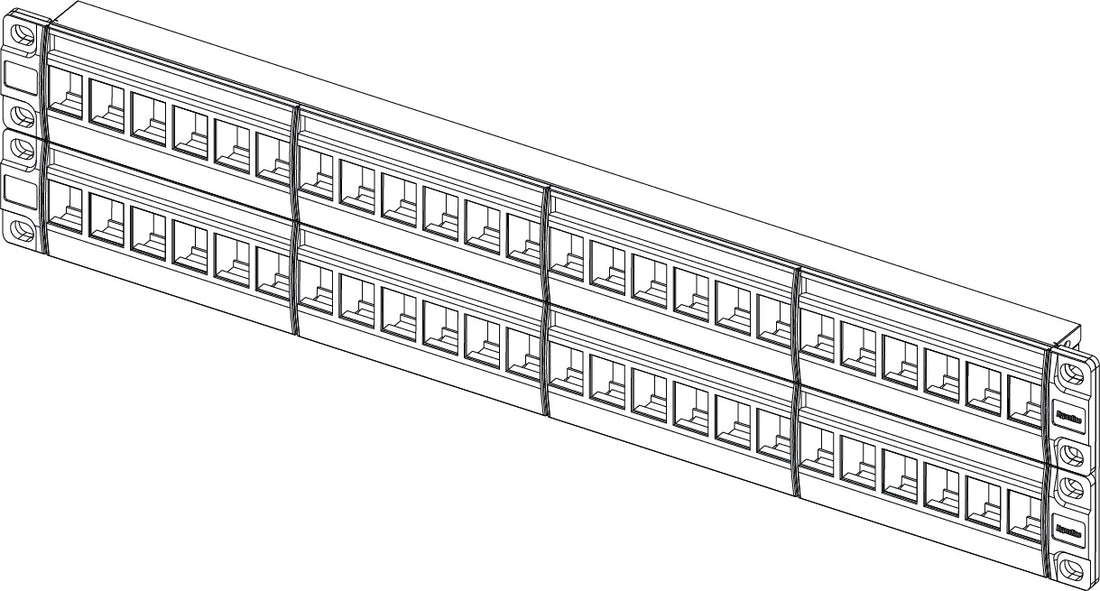 Modular Blank patch panel 48 ports 2U